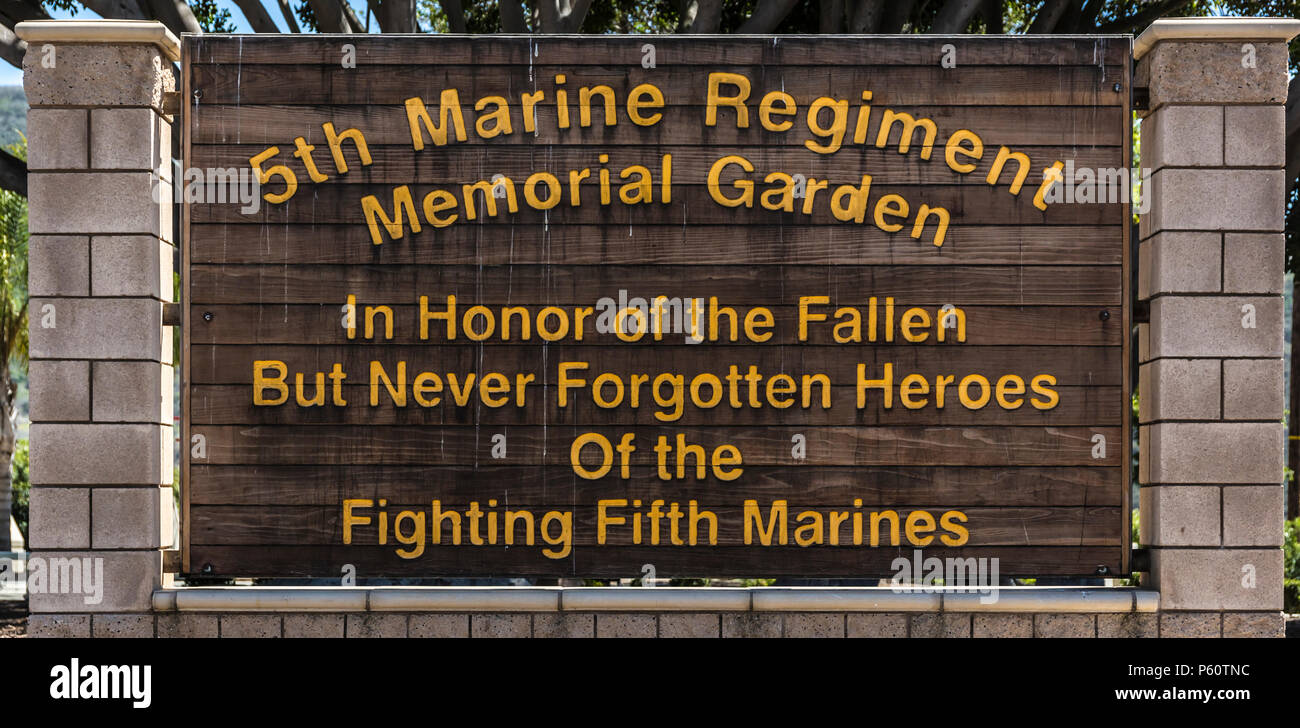 veterans memorial, camp pendleton, oceanside, ca us Stock Photo - Alamy