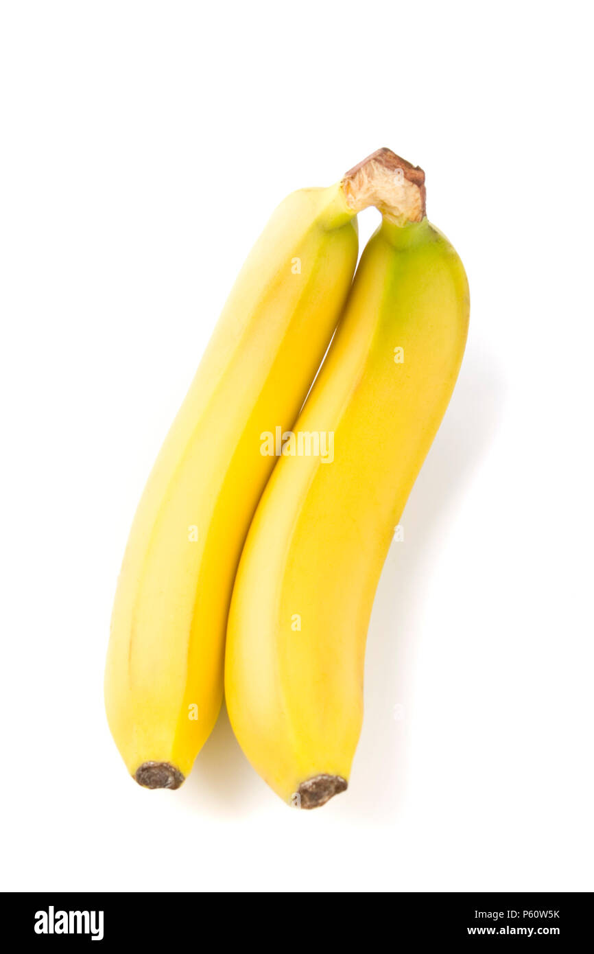 two bananas isolated on white background Stock Photo - Alamy