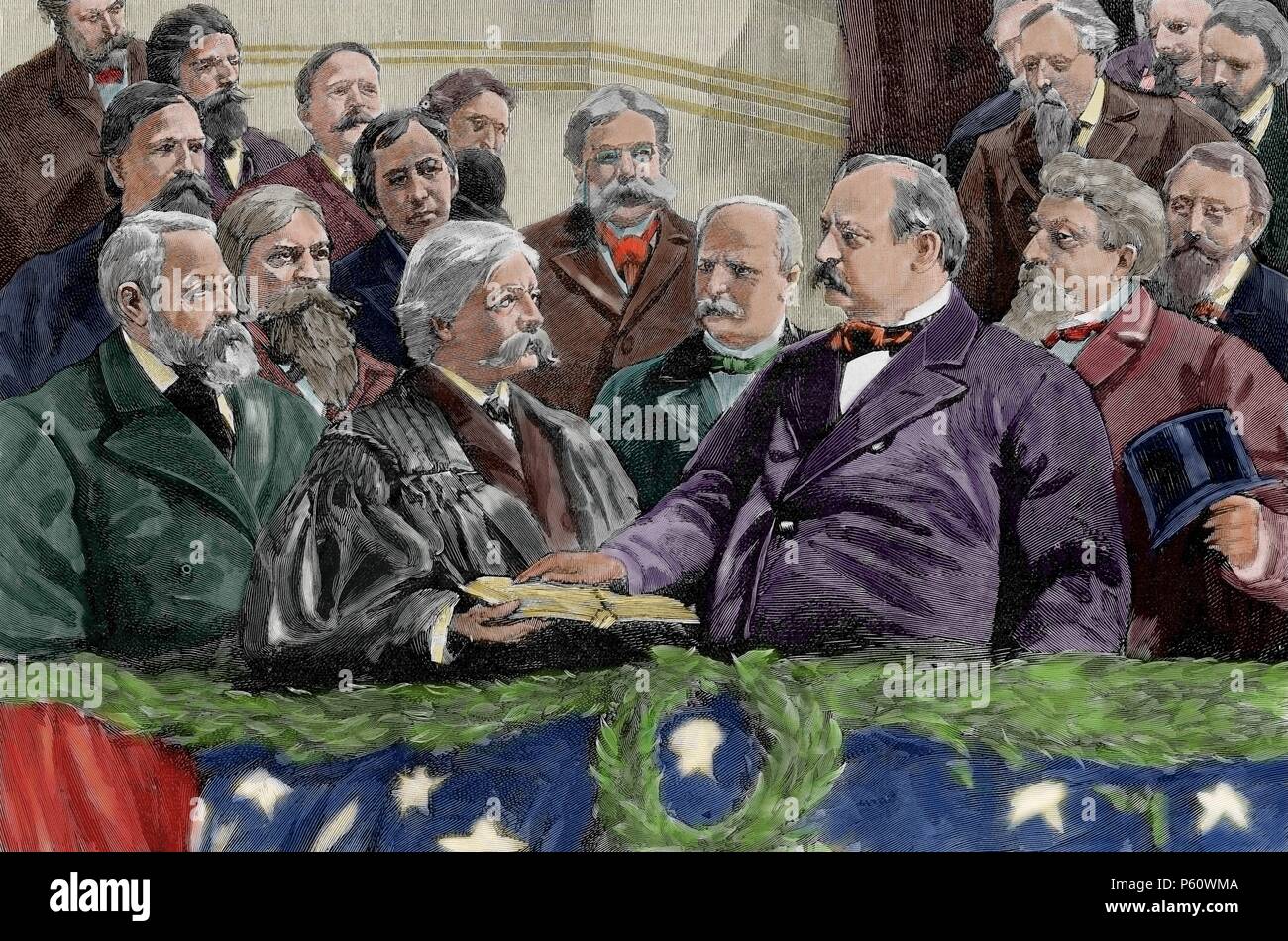 Grover Cleveland (1837-1908). President of the United States ...