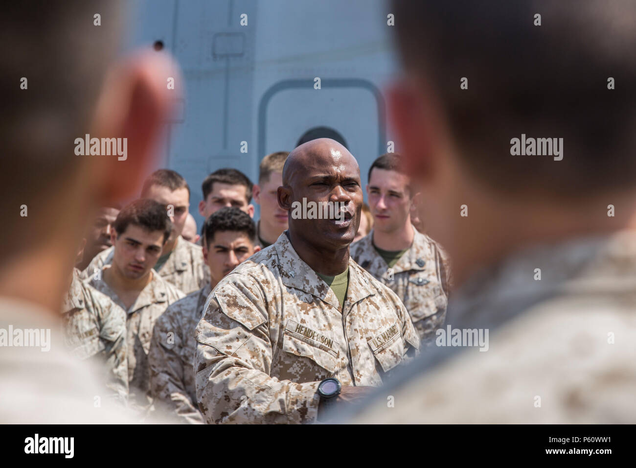 Colonel Anthony M. Henderson, commanding officer of the 13th Marine ...