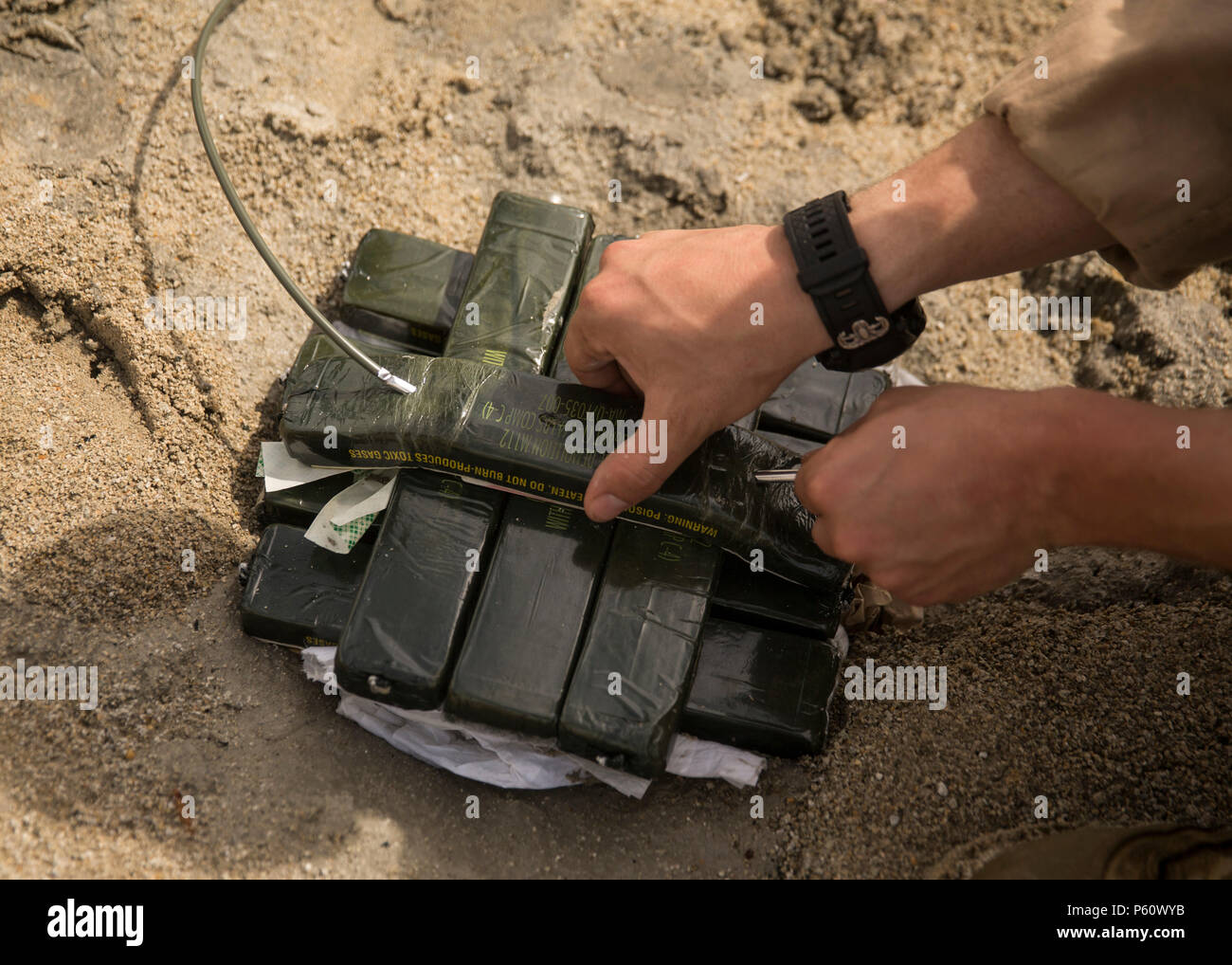 Prior to its demolition in a controlled explosion hi-res stock ...