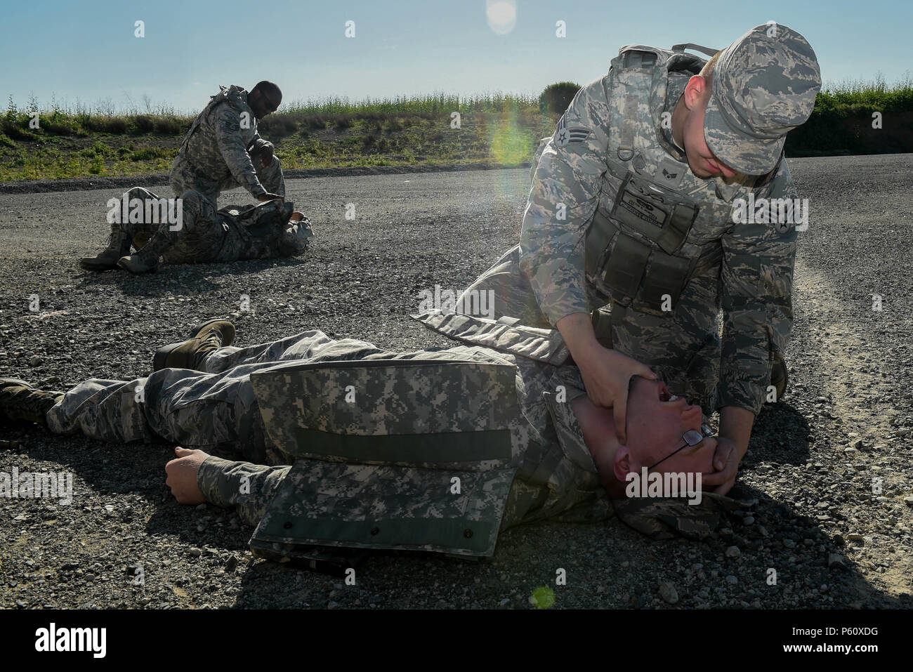 Head tilt chin lift hi-res stock photography and images - Alamy