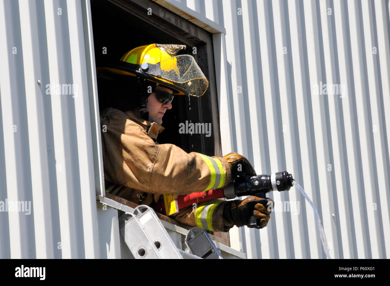 Staff Sgt. Kenneth Merlock of the 177th Fighter Wing Fire Department ...