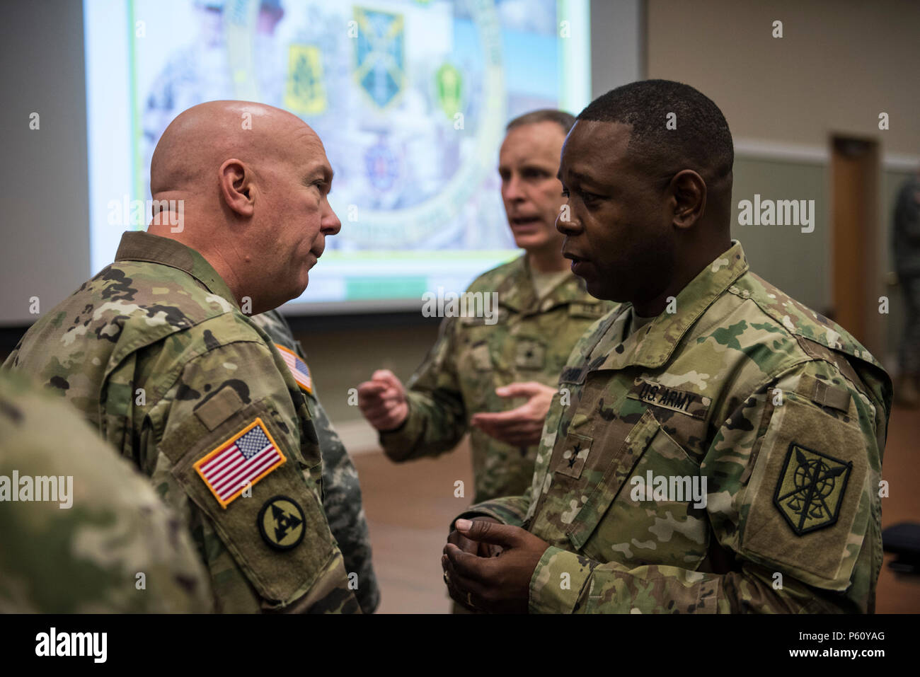 Maj. Gen. Phillip Churn (right), commanding general of the 200th ...
