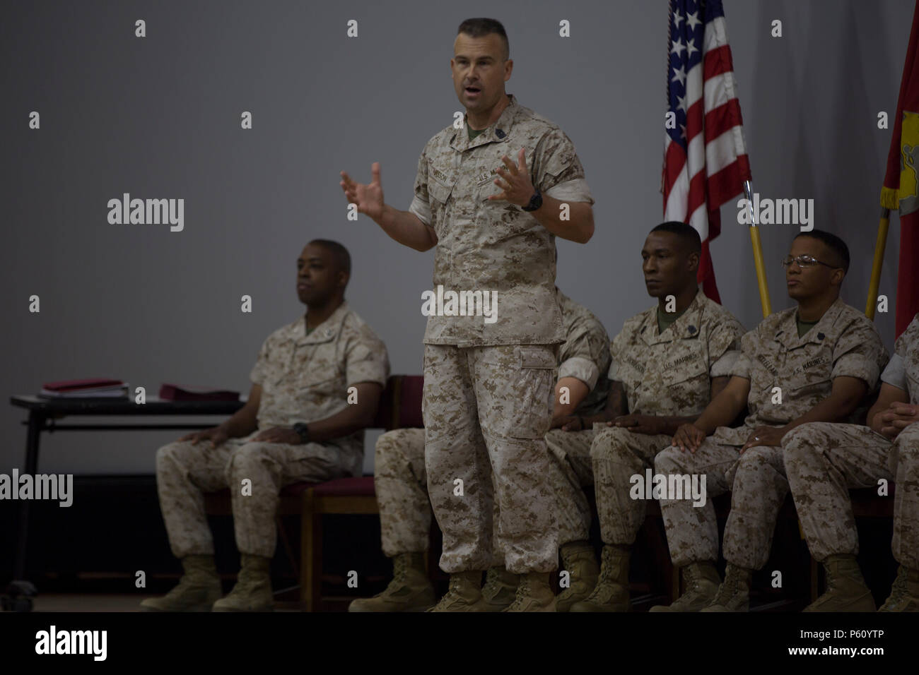 Master Gunnery Sgt. Carl Bisson, communications chief, Communication Training Battalion ...