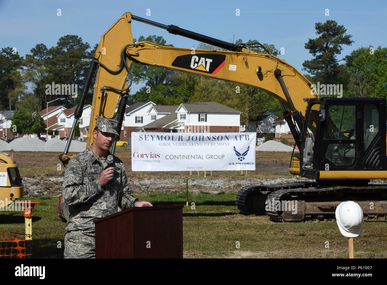 Col. Andrew Bernard, 4th Fighter Wing vice commander, speaks during a ...