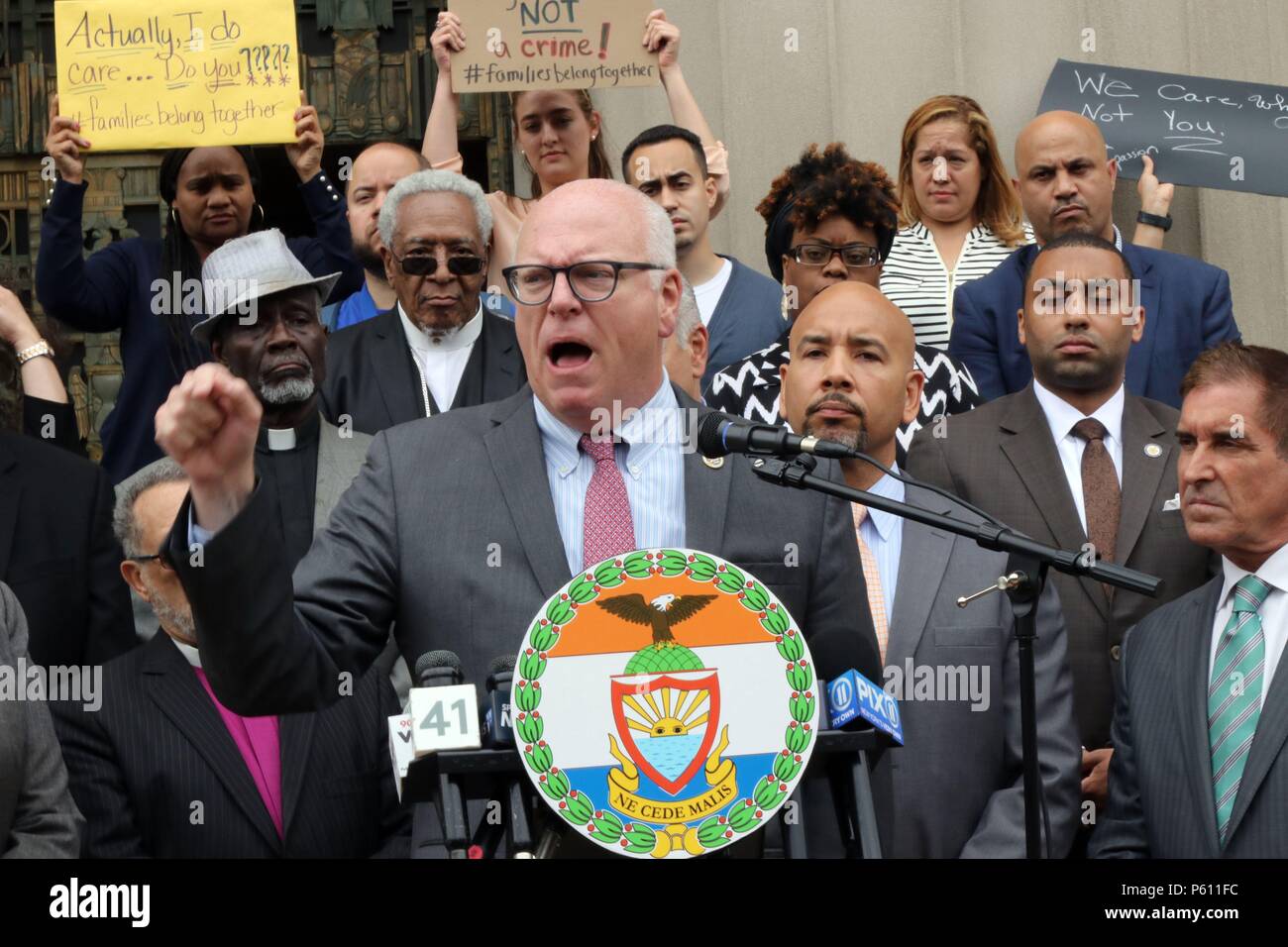 File. 27th June, 2018. US Congressman Joe Crowley is the fourth-highest ...