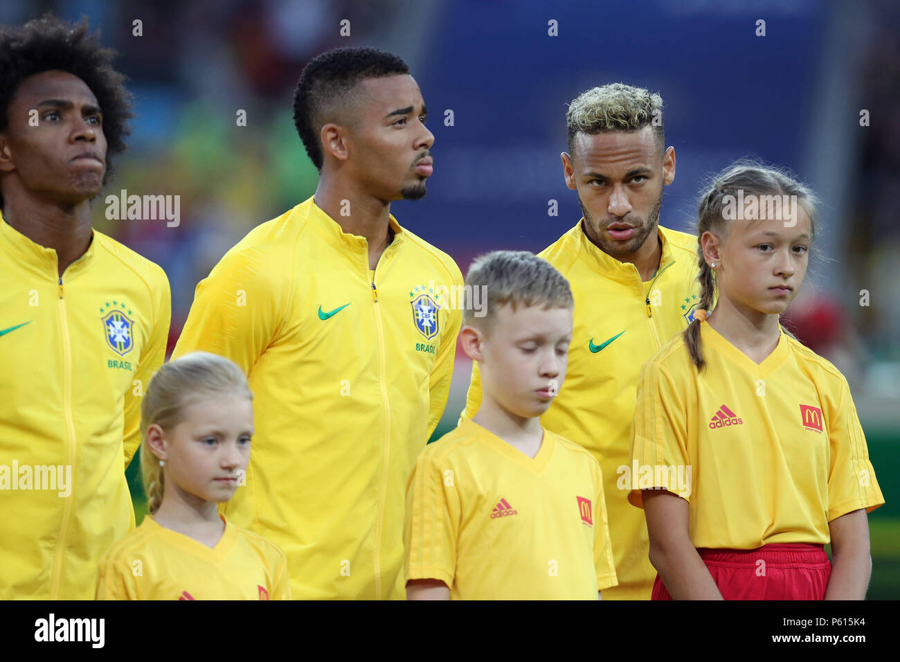Moscow, Russia. 27th June, 2018. Neymar, Gabriel Jesus (BRA) Football ...