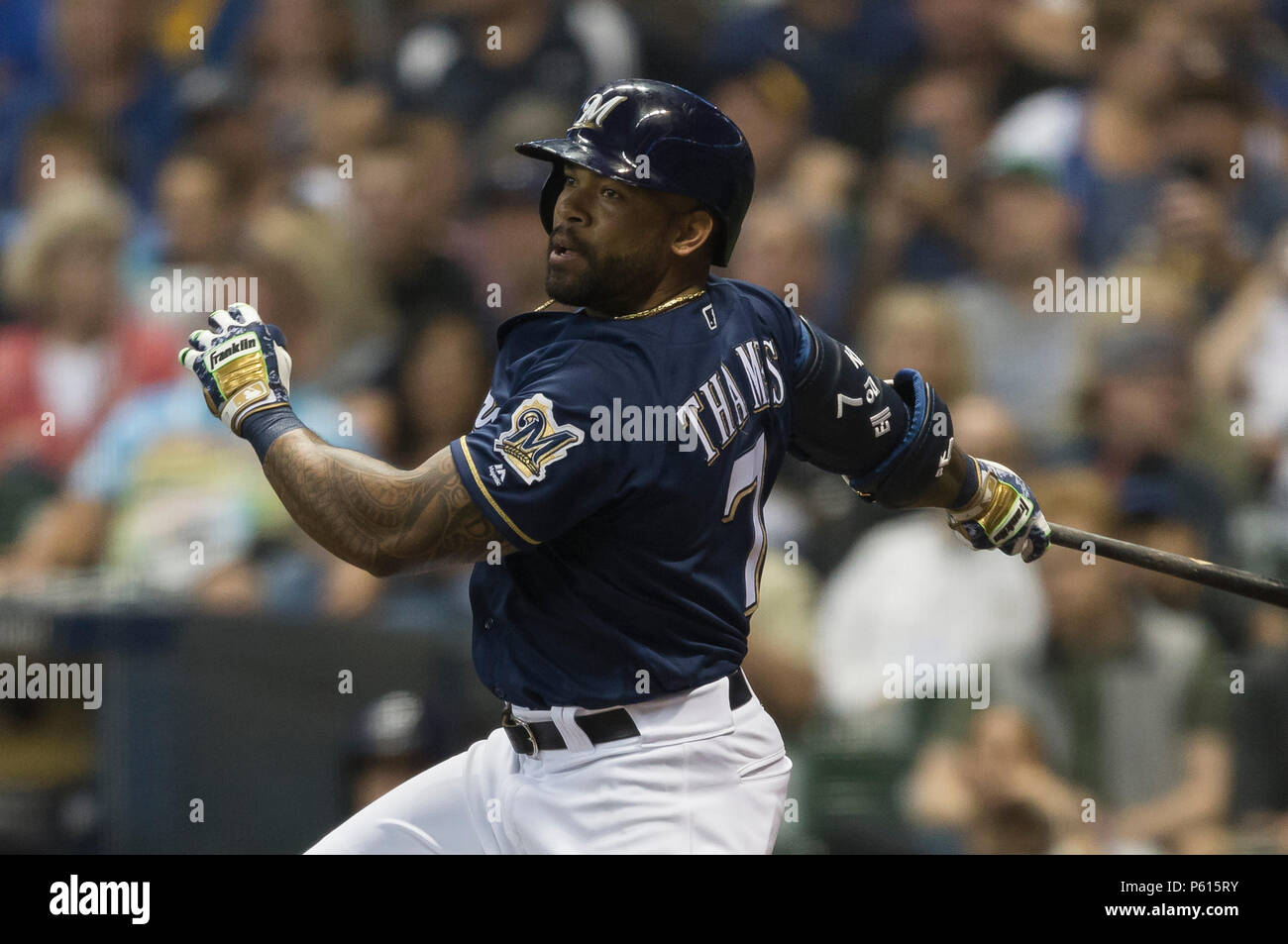 Milwaukee, WI, USA. 26th June, 2018. Milwaukee Brewers first baseman ...