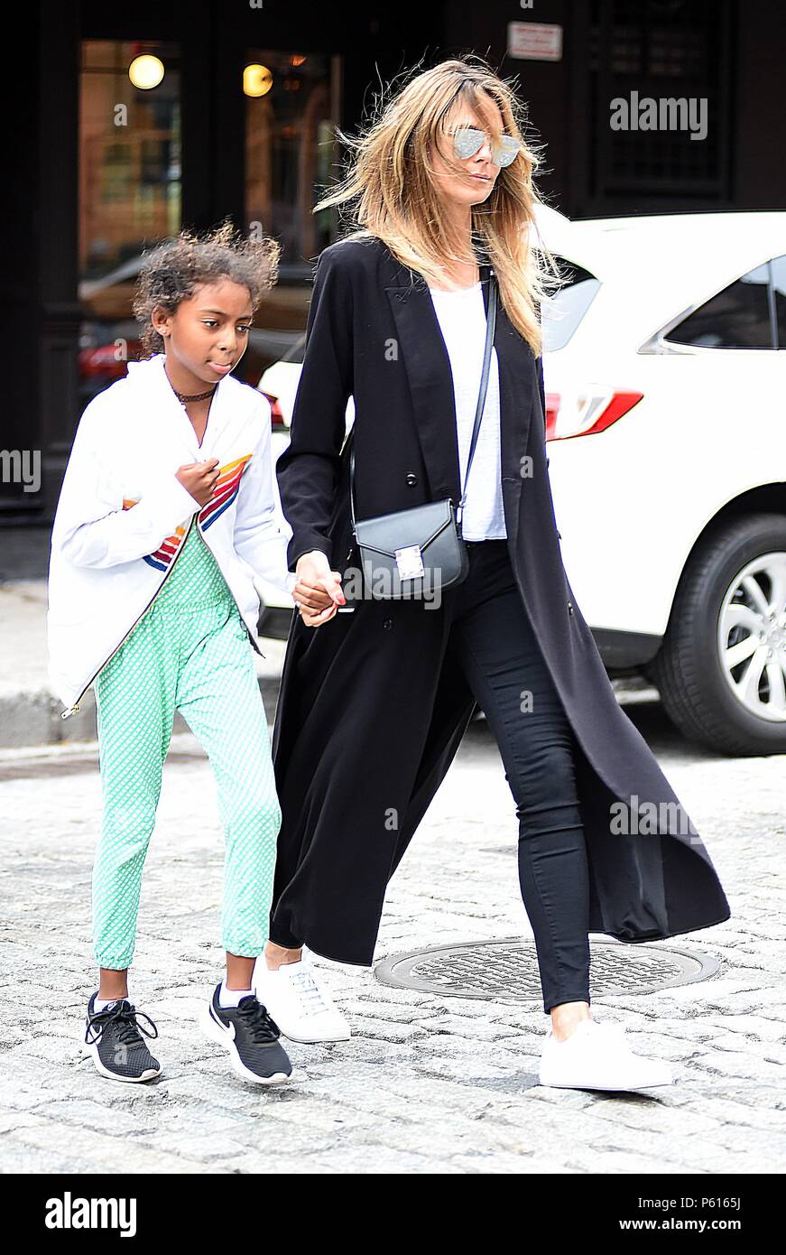 New York, NY, USA. 27th June, 2018. Lou Samuel, Heidi Klum out and ...