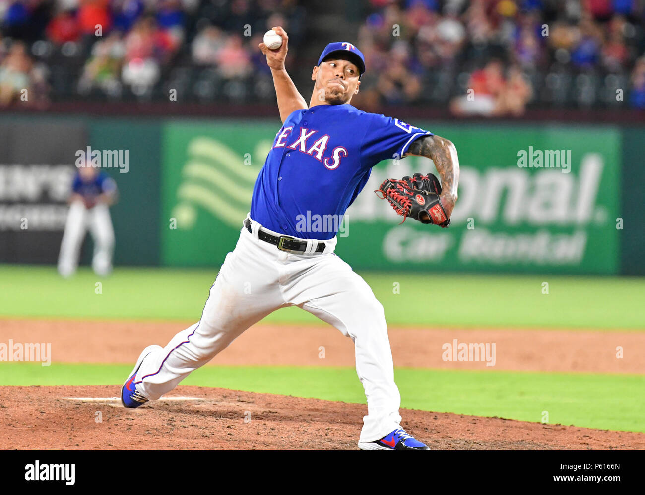 Jun 27, 2018: Texas Rangers relief pitcher Keone Kela #50 collects his ...