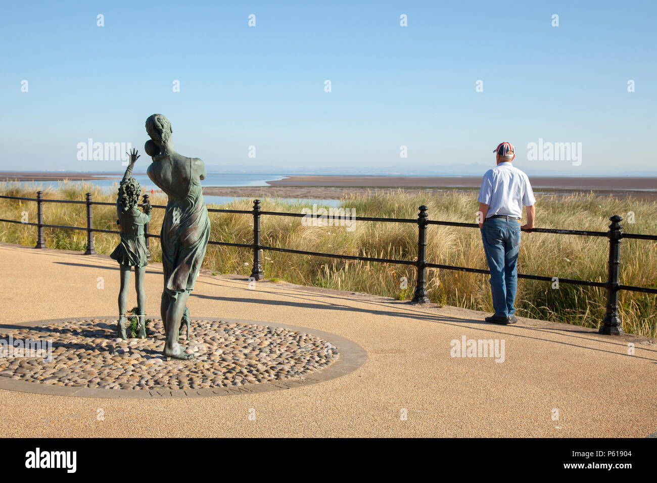 The sculpture 'Welcome Home' marking the entrance to the port of ...