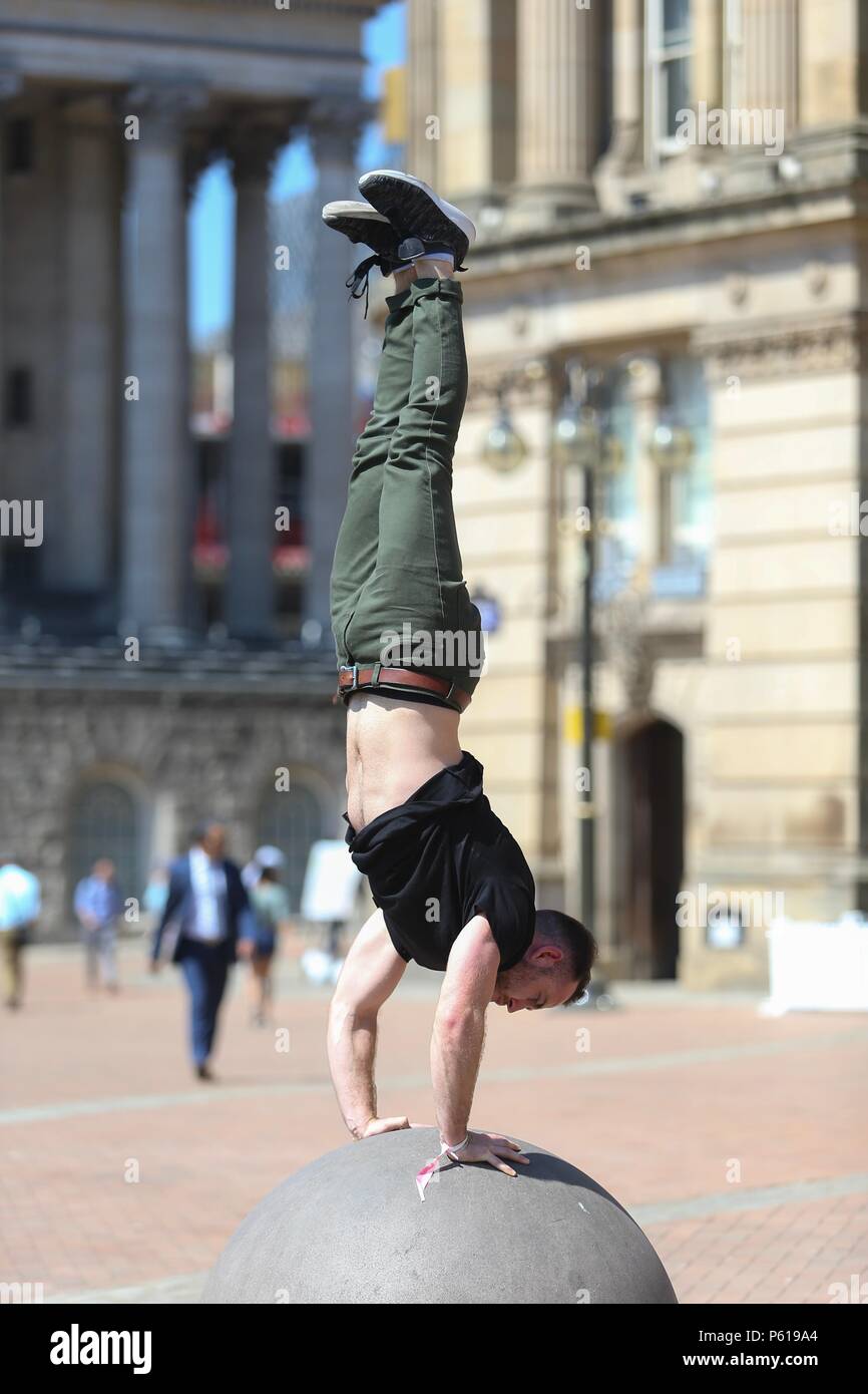 25 year old Jacob Askew takes advantage of the fine weather to practice ...