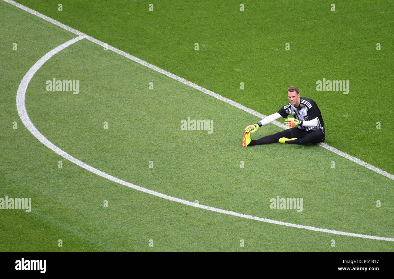 German goalkeeper manuel neuer stretches hi-res stock photography and ...