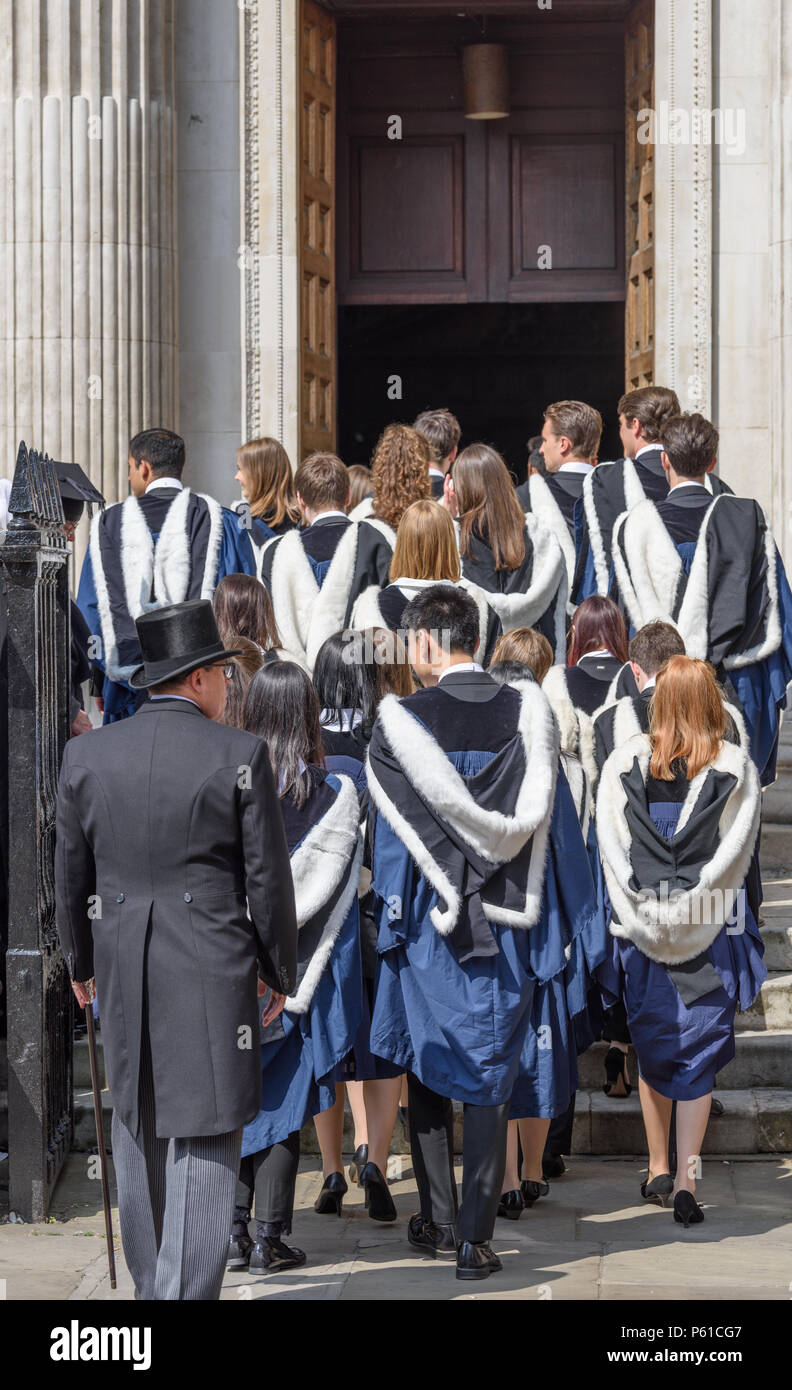 Cambridge, England. 28 June 2018. Graduands of Gonville and Caius ...