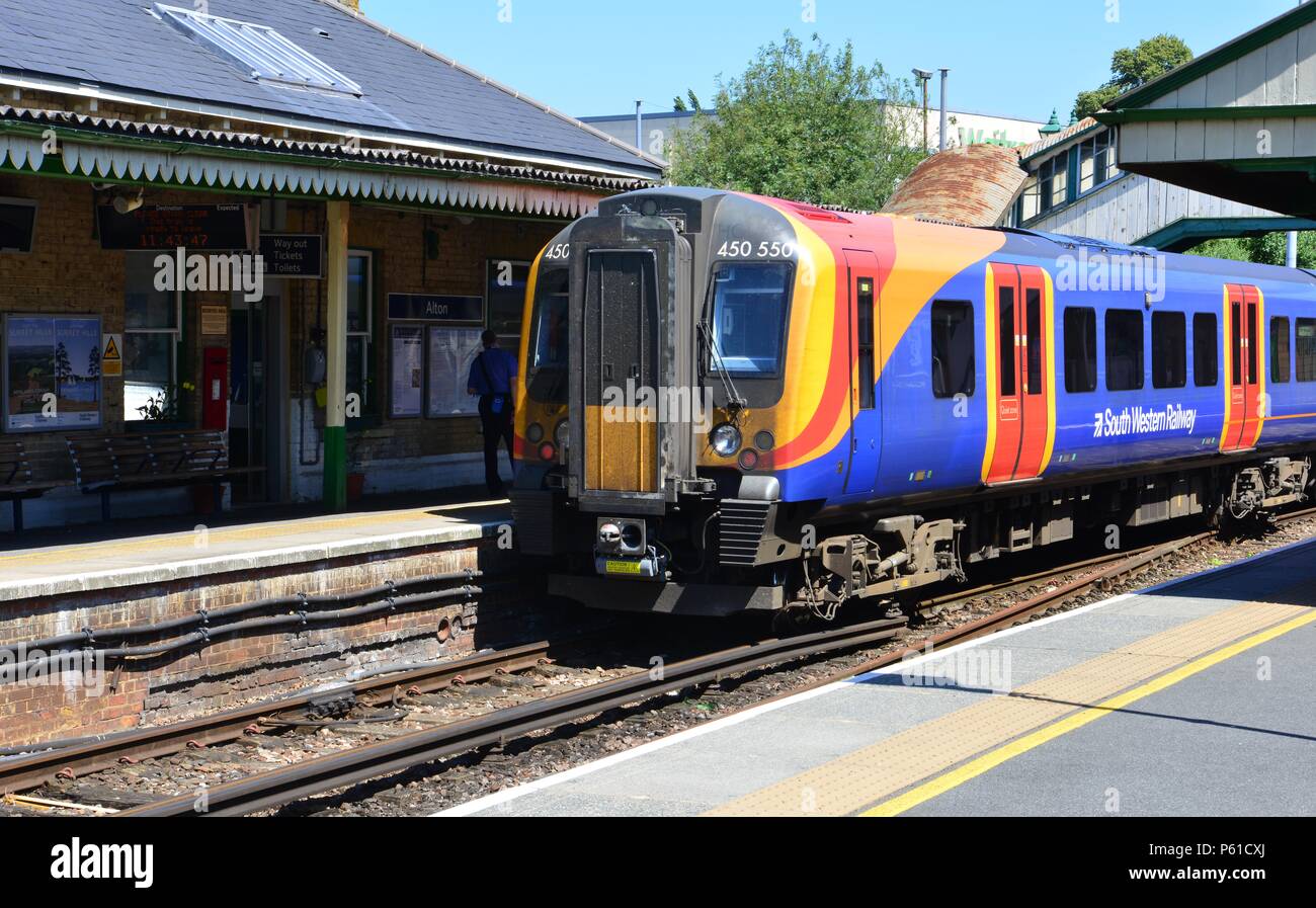 British Rail Class 450 at Alton station Stock Photo - Alamy