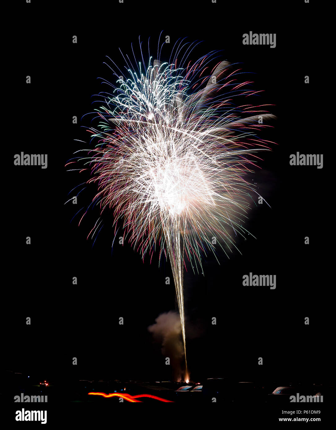 Fireworks Display at Night Stock Photo - Alamy