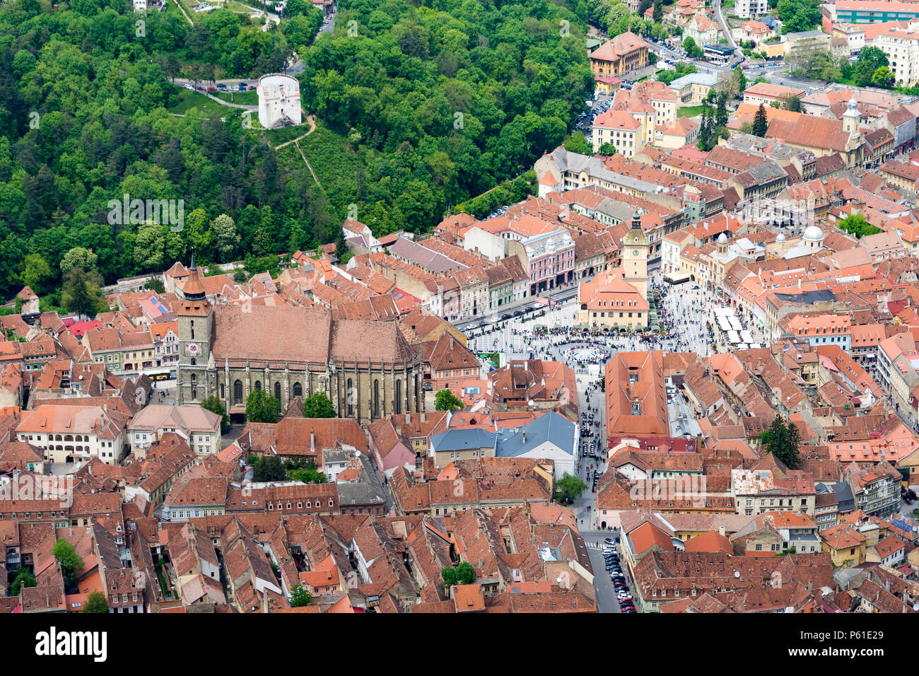 Top Down View of Brasov Stock Photo - Alamy