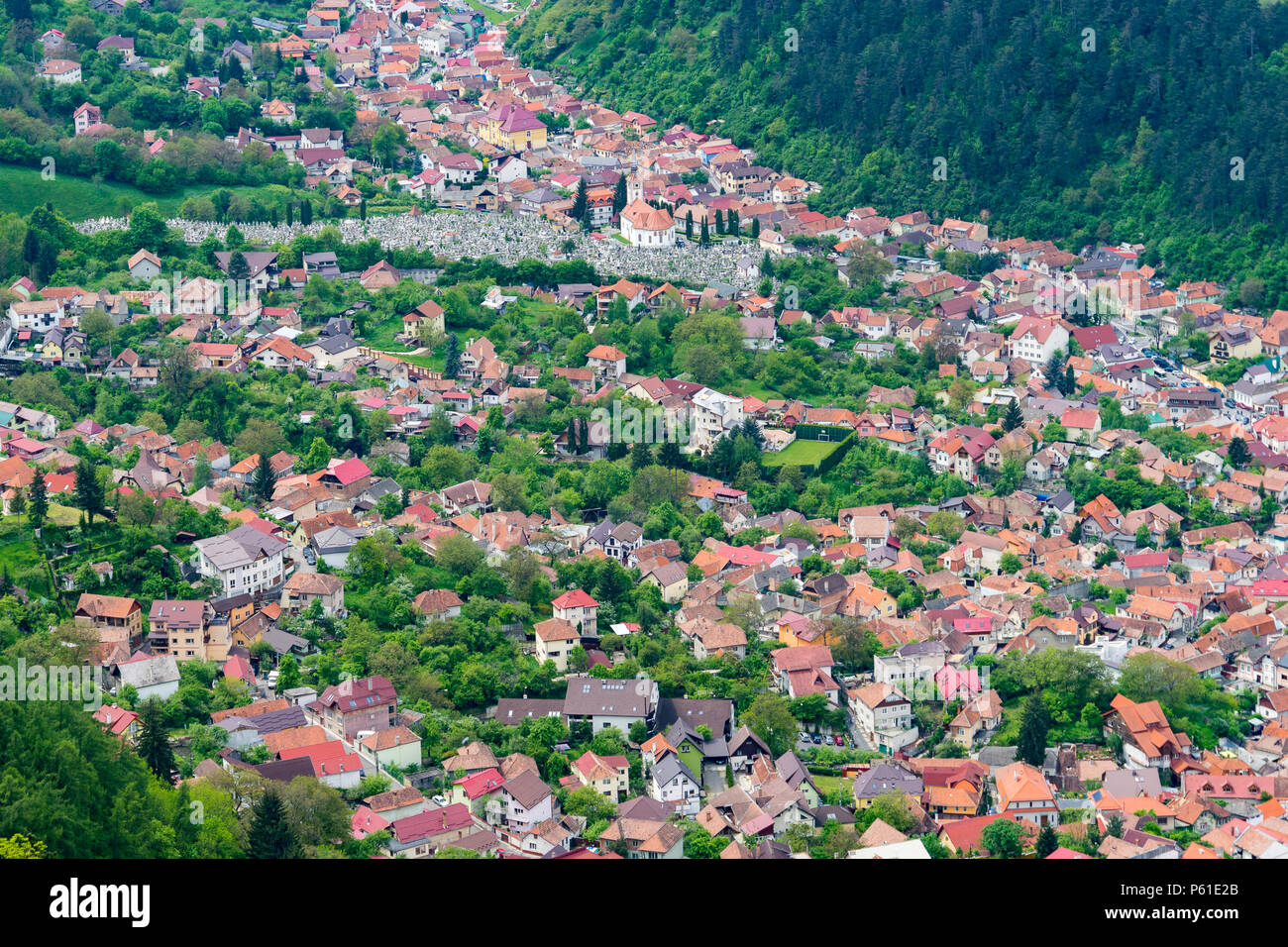 Top Down View of Brasov Stock Photo - Alamy
