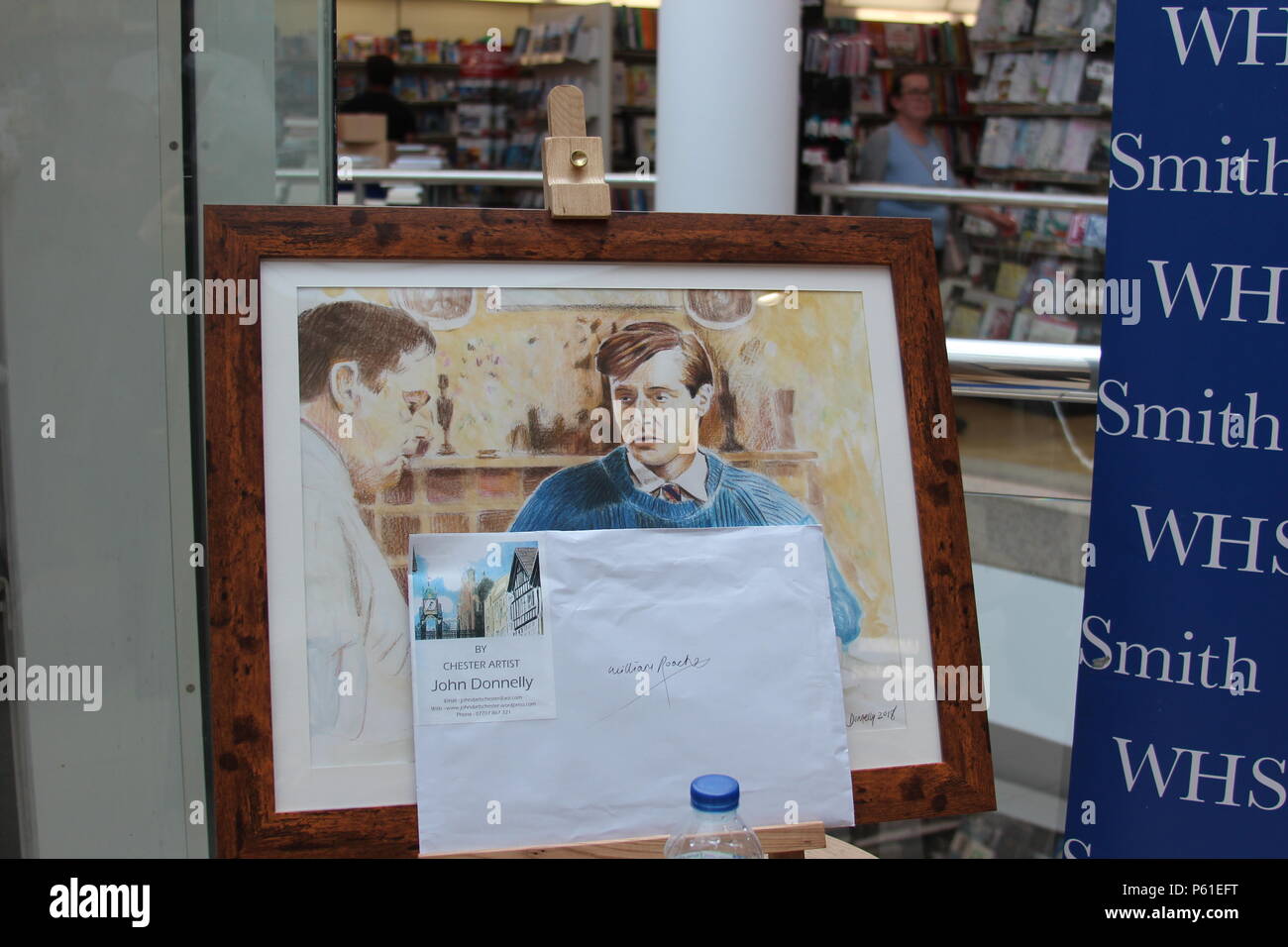 William Roache at WH Smith Chester, signing copies of his book Life and ...