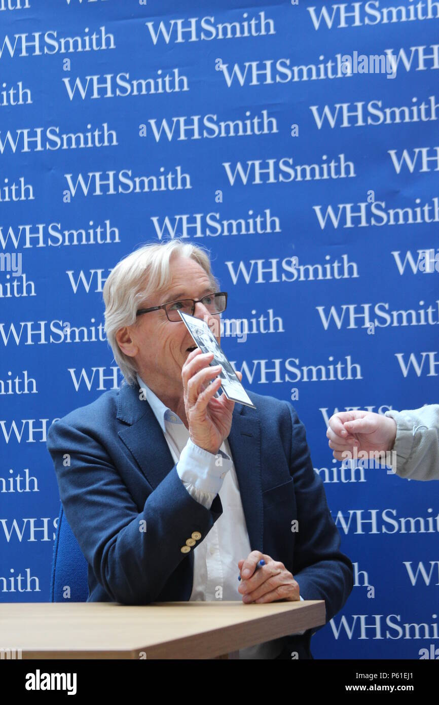 William Roache at WH Smith Chester, signing copies of his book Life and ...