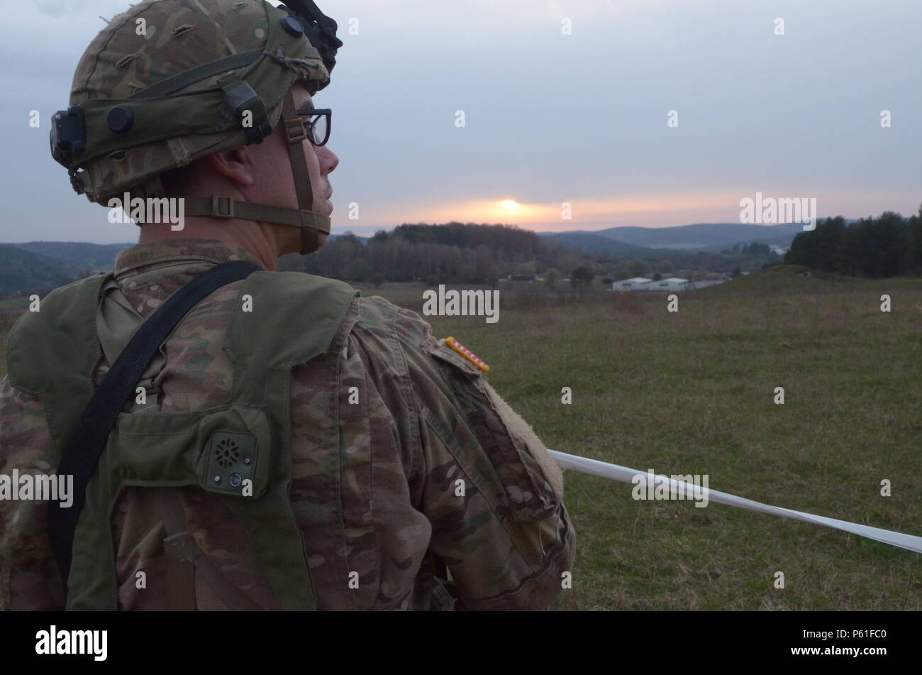 A U.S. Soldier of Alpha Company, 54th Brigade Engineer Battalion, 173rd ...