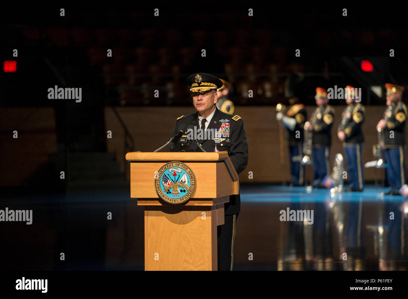 U.S. Army Gen. John F. Campbell speaks during a Retirement Review for ...