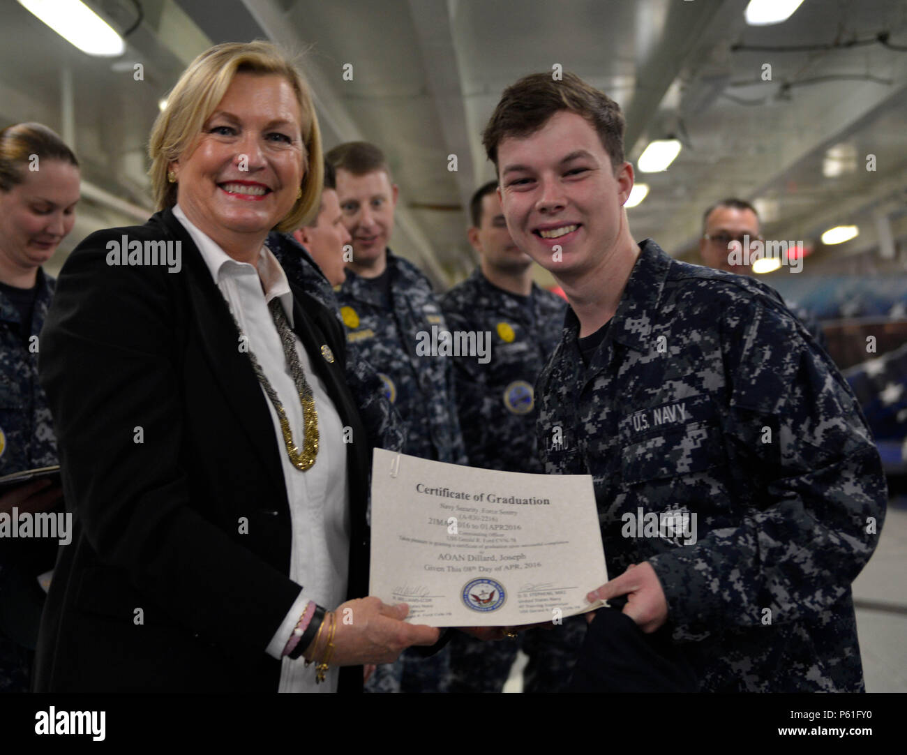 NEWPORT NEWS, Va. (Apr. 7, 2016) -- Aviation Ordnanceman Airman Joseph ...