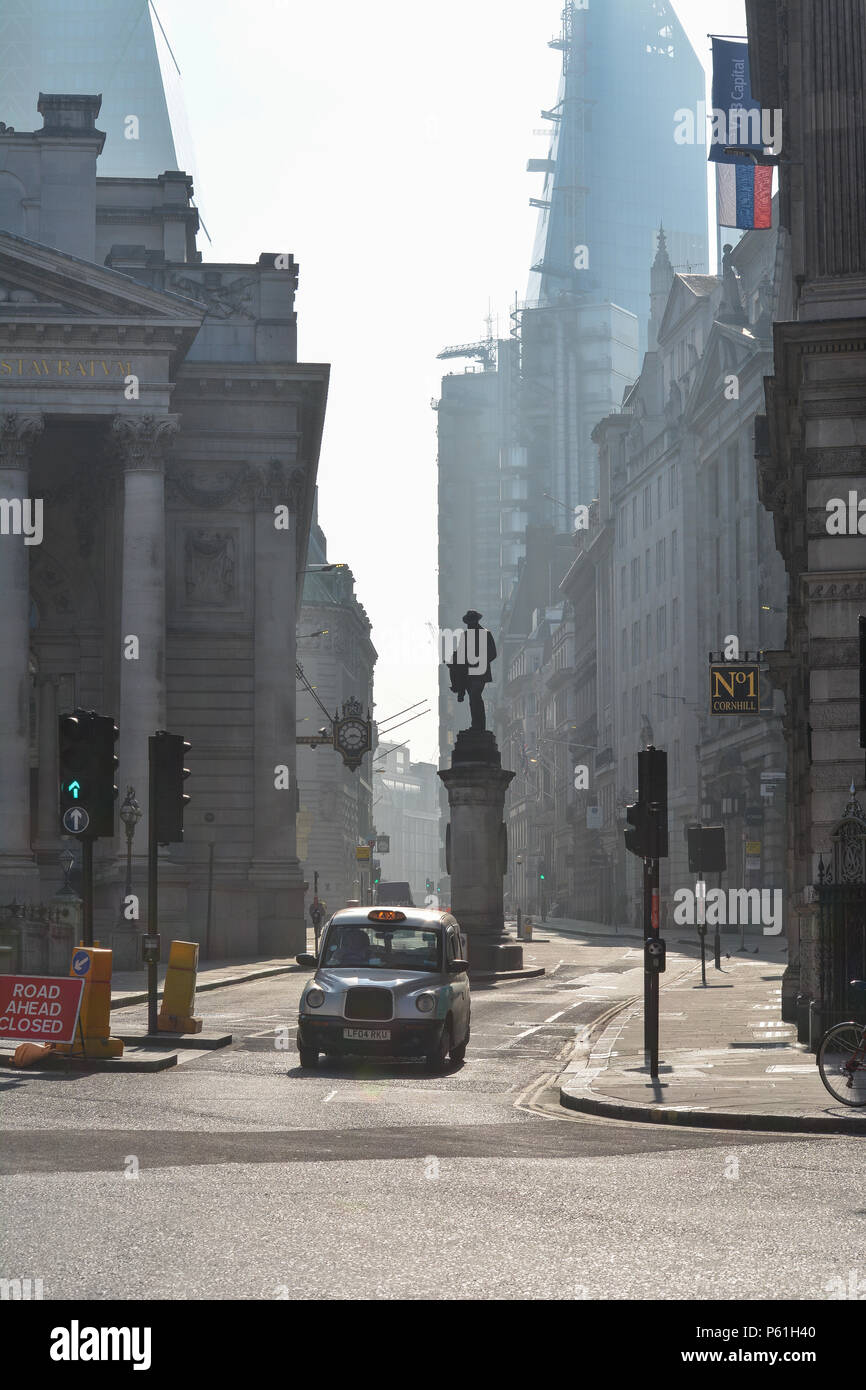Bank Square, home to the Bank of England and Bank Station, City of ...