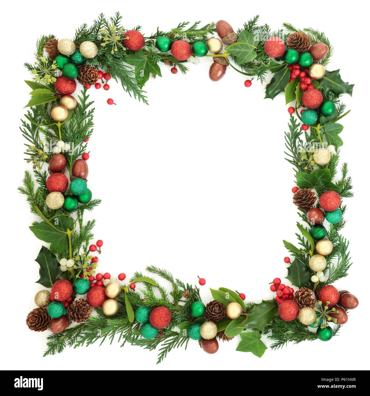 Evergreen sprigs on top Cut Out Stock Images & Pictures - Alamy