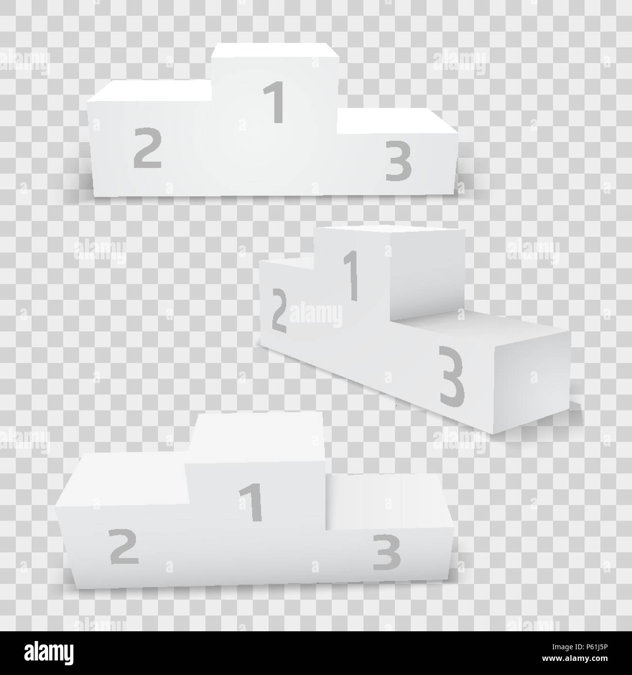 Empty podium isolated white Stock Vector Images - Alamy