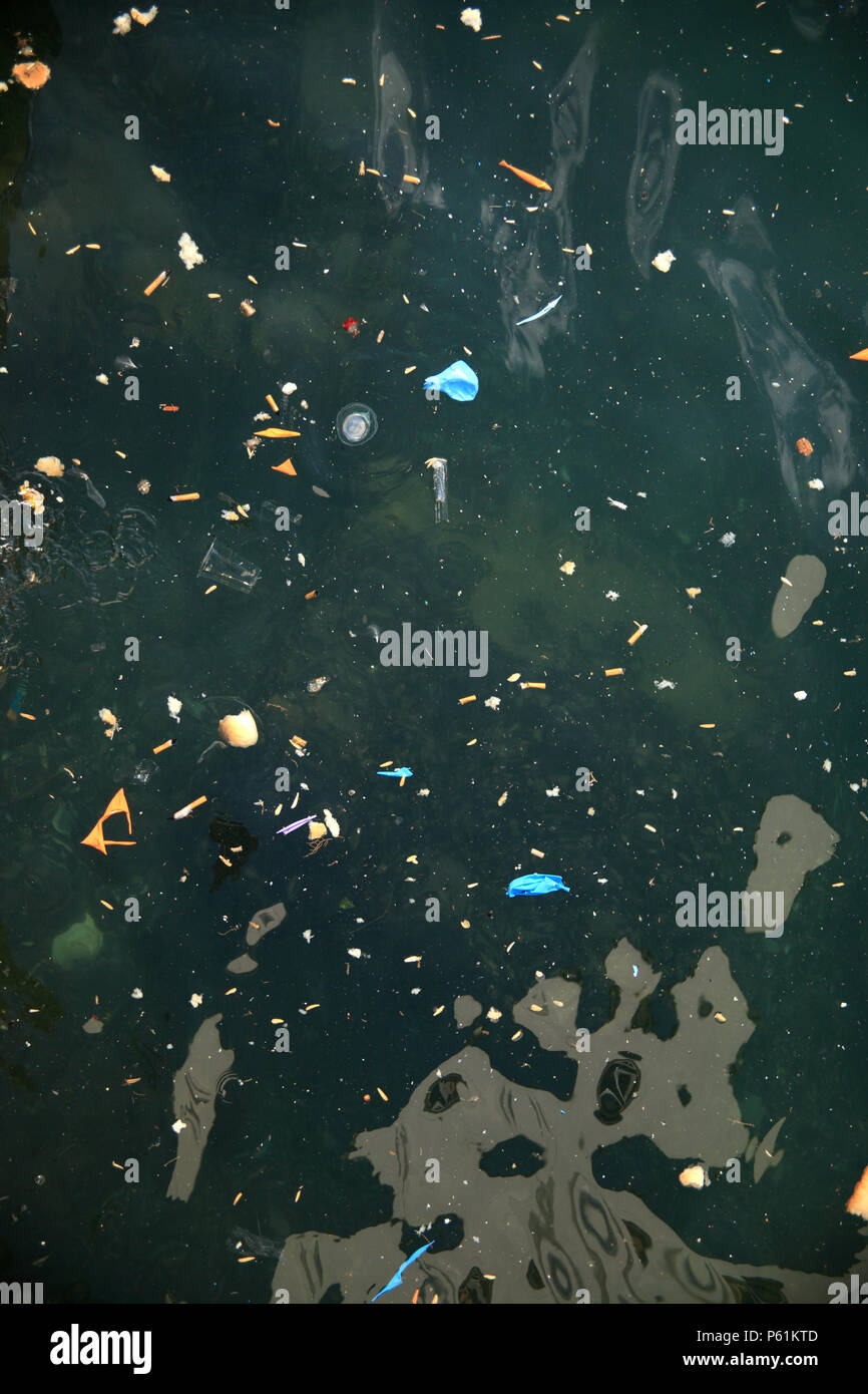 an elevated view of a dirty water Stock Photo - Alamy