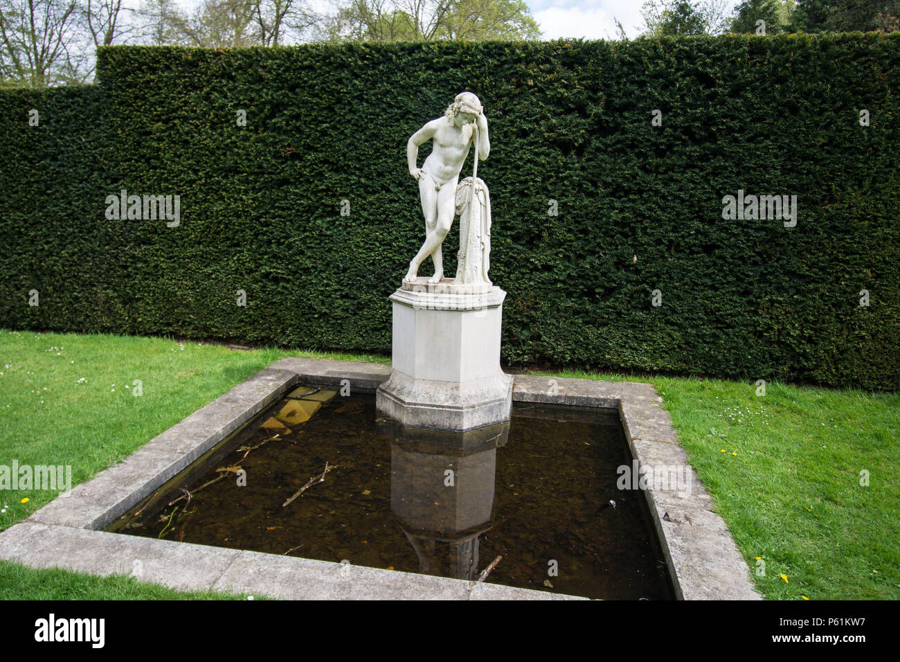 Greek fountain statue in a Stately Home UK Stock Photo - Alamy