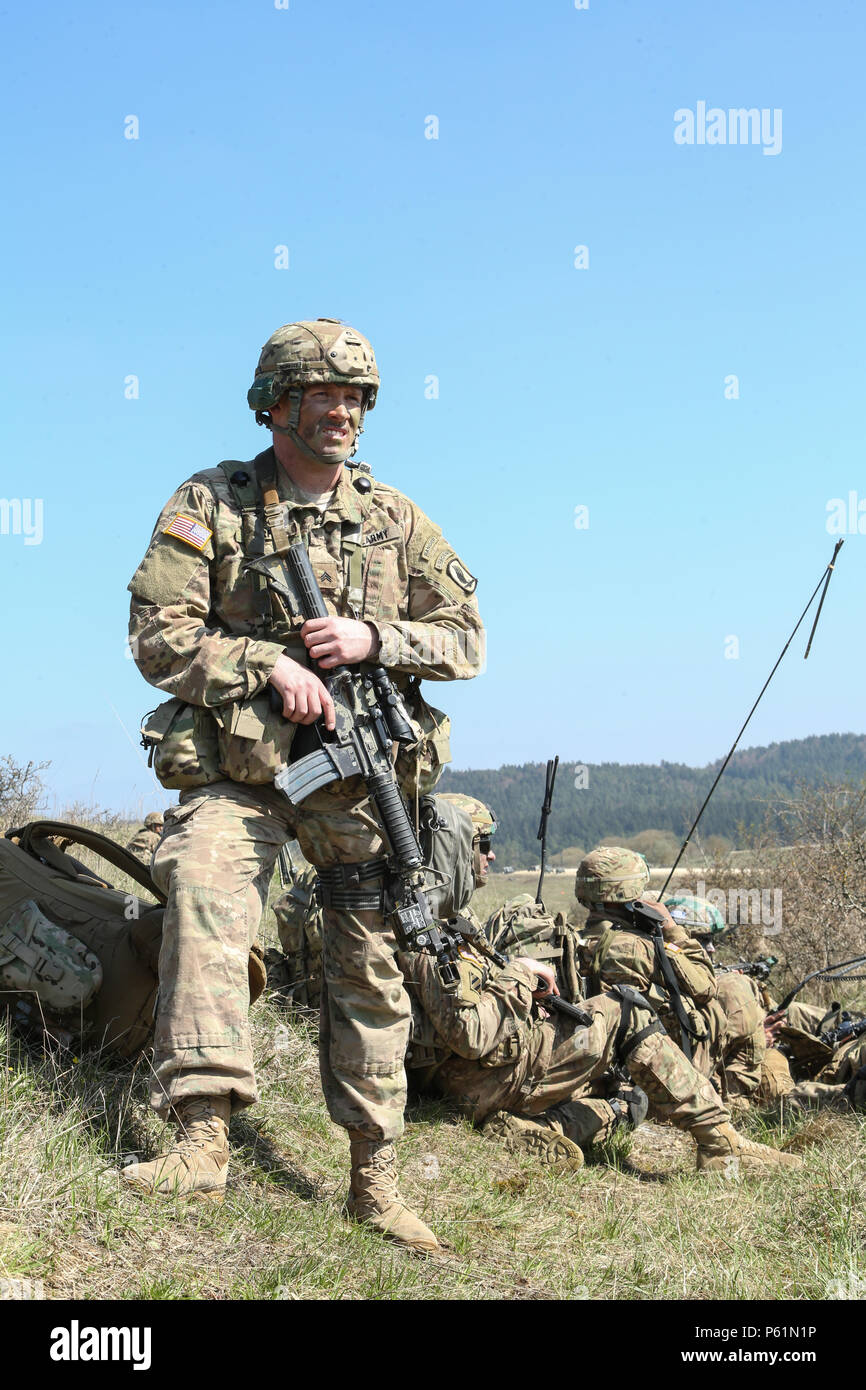 U.S. Army Sgt. Scott Morfitt of 1st Squadron, 91st Cavalry Regiment ...