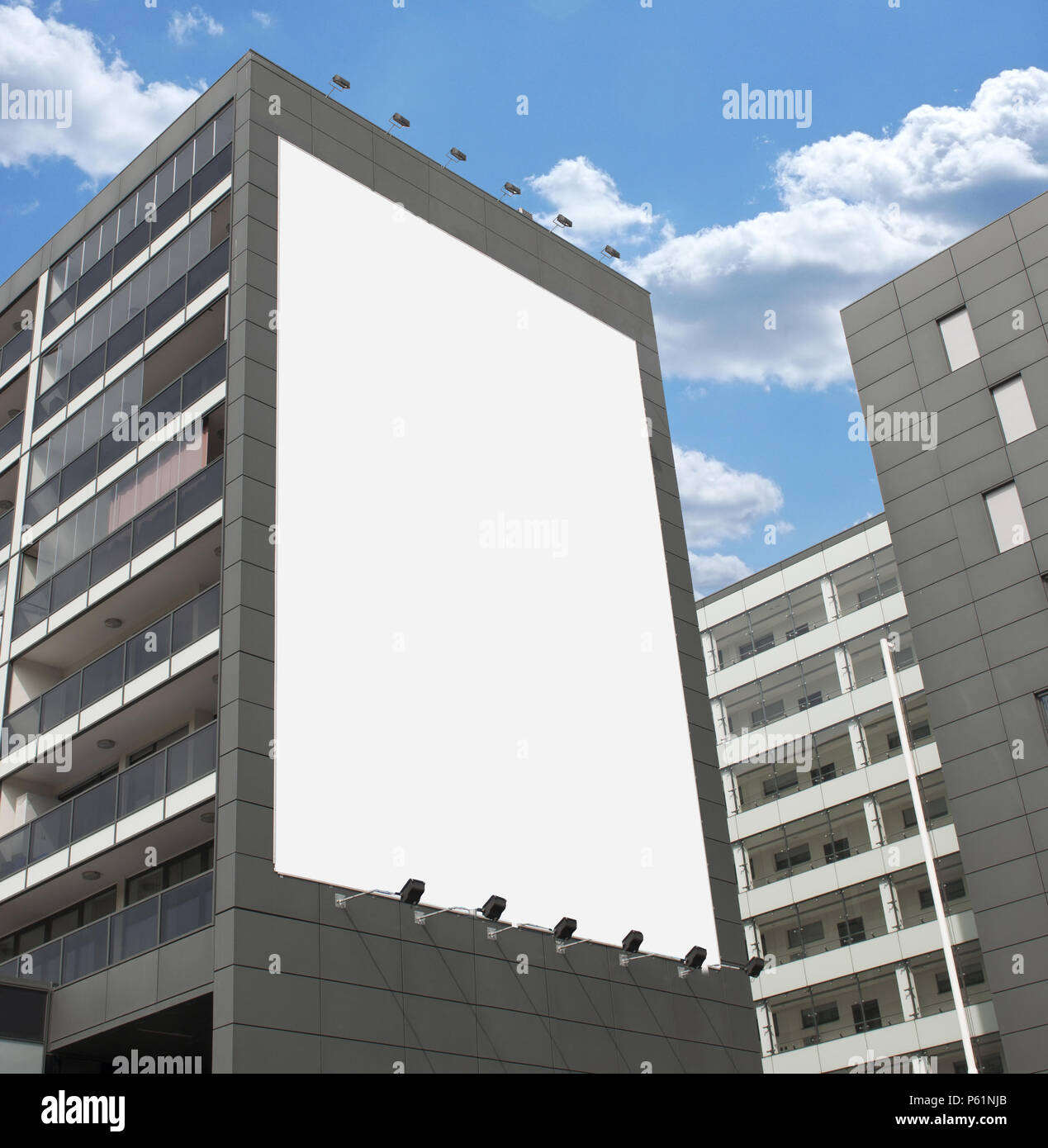 A big poster on the front of the building Stock Photo - Alamy