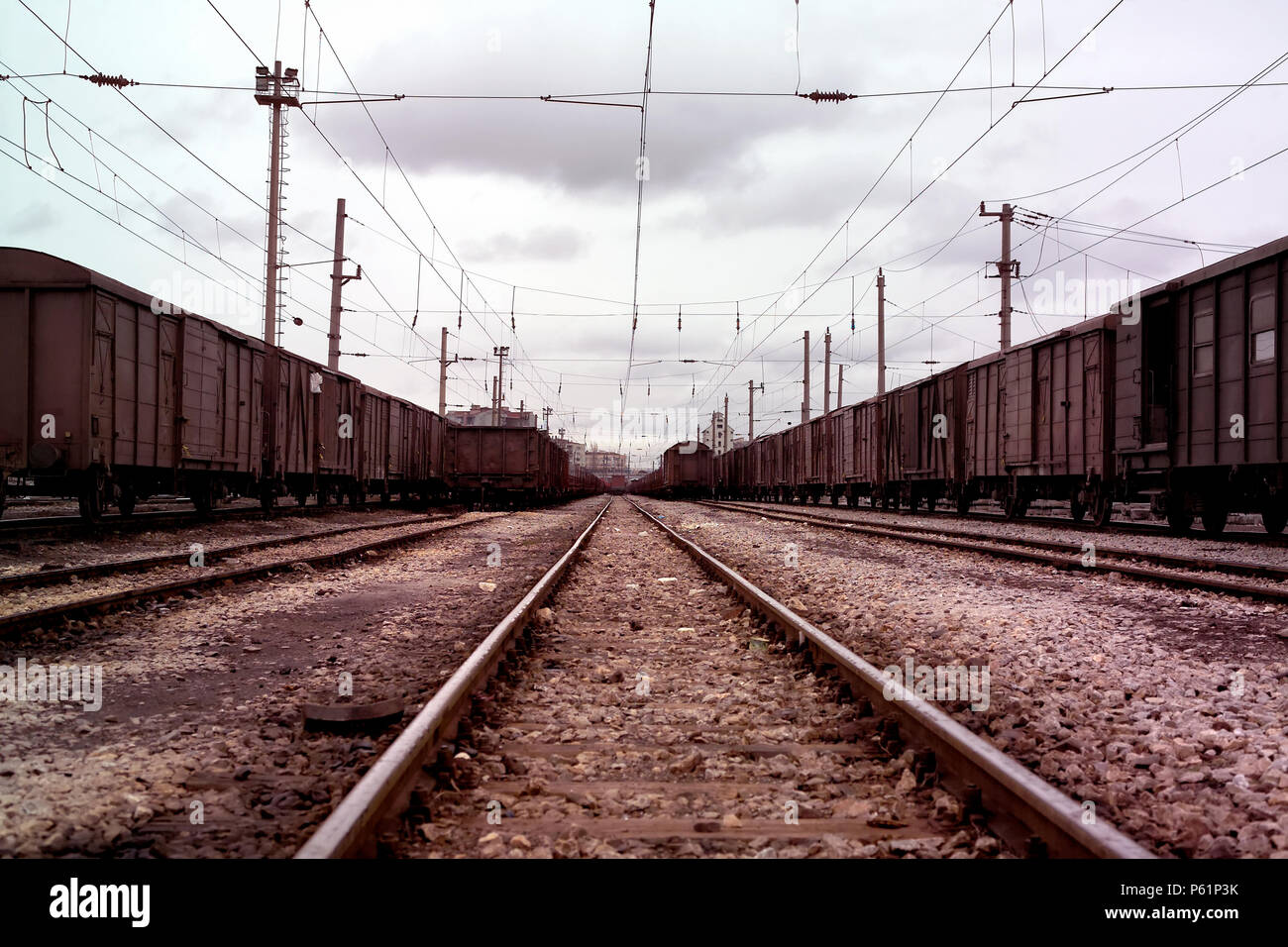 an image of iron railroad Stock Photo - Alamy
