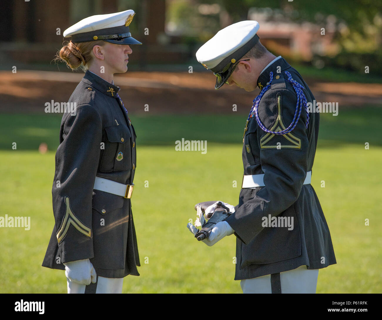 Clemson University's Reserve Officers' Training Corps honor guard, the ...