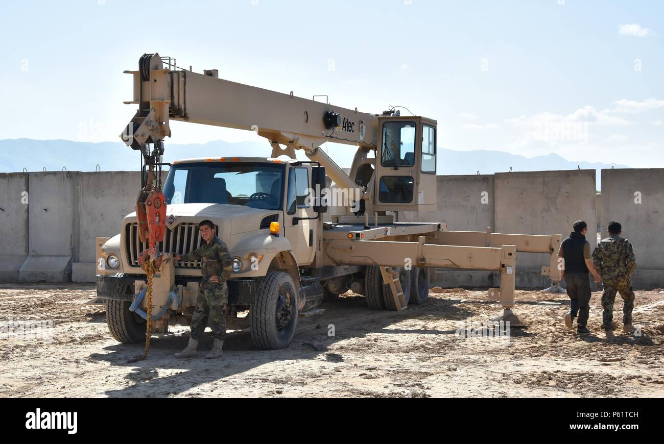 A soldier training in the Afghan National Army Engineering School ...