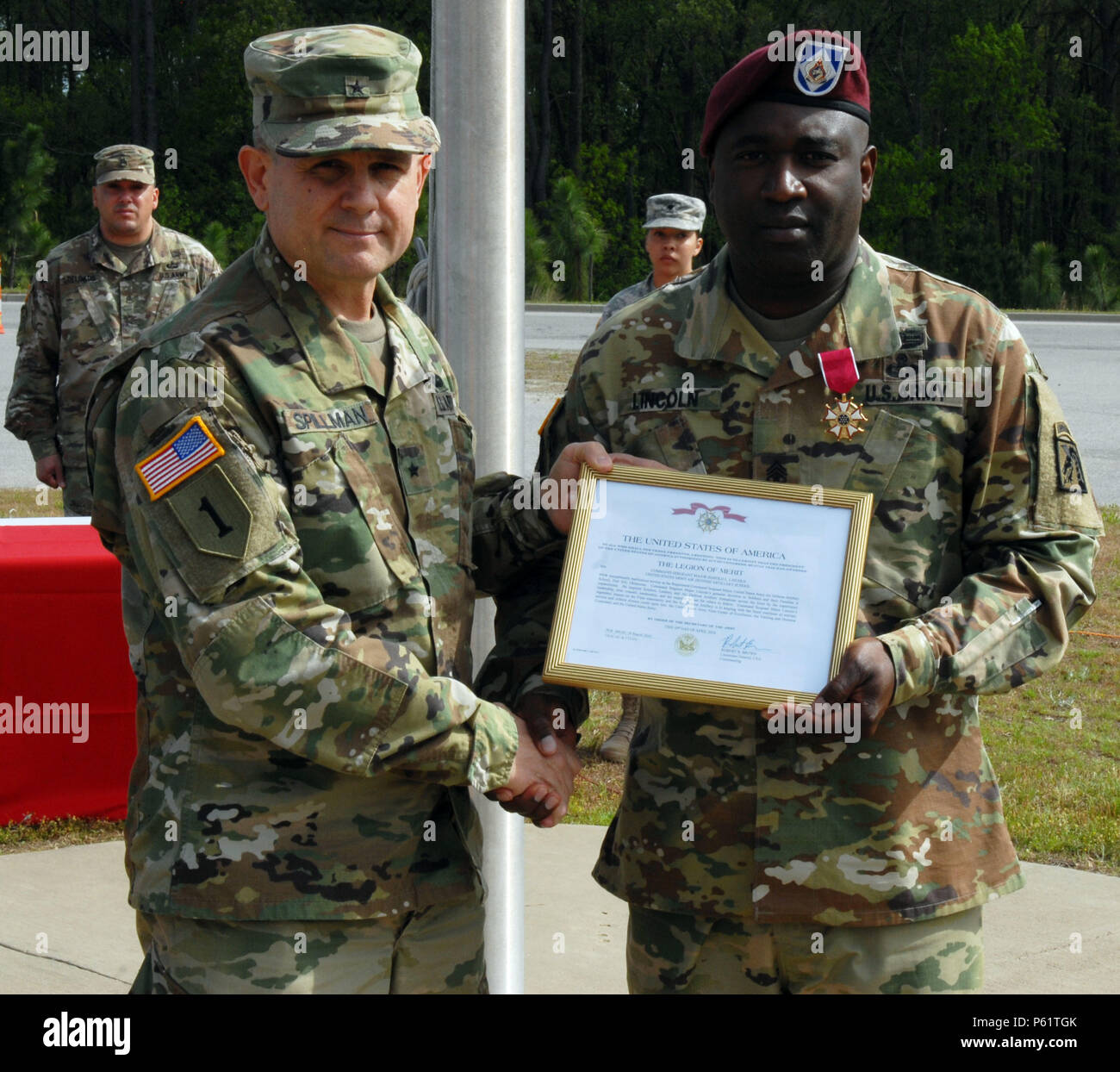 Brig. Gen. Christopher Spillman and Command Sgt. Maj. Harold Lincoln ...
