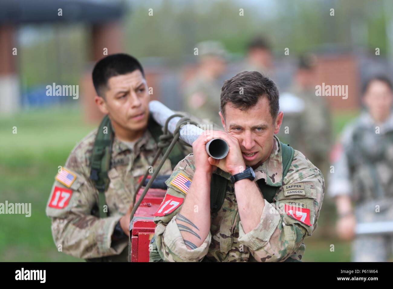U.S. Army 1st Sgt. Jose Casillas and Sgt 1st Class Tim Shay ...