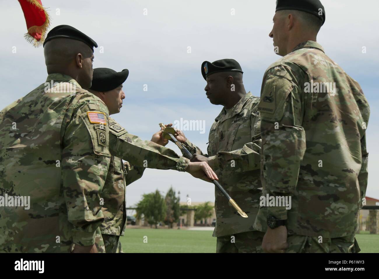 Outgoing 4 27 battalion command sergeant major hi-res stock photography ...
