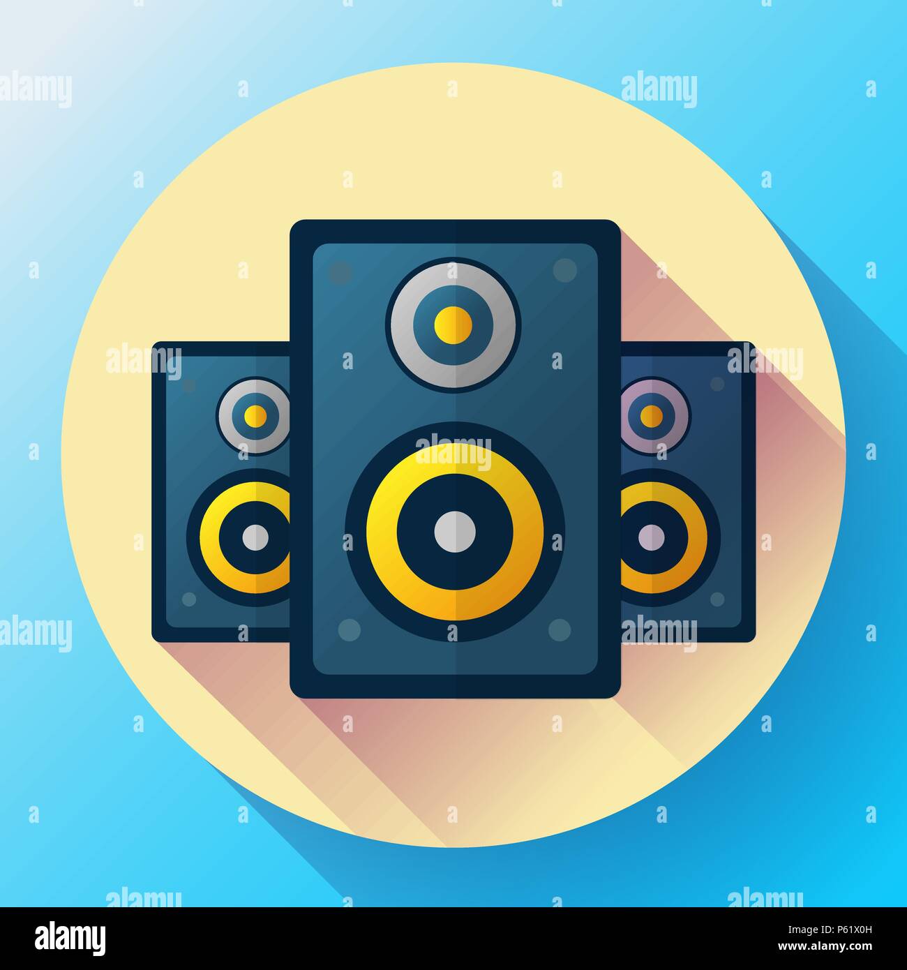 Audio music icon and media Speaker icon Stock Vector Image & Art - Alamy