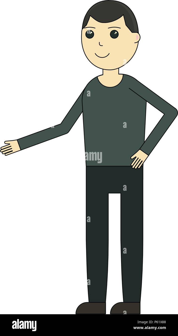 Funny cartoon guy isolated on white background Stock Vector Image & Art ...