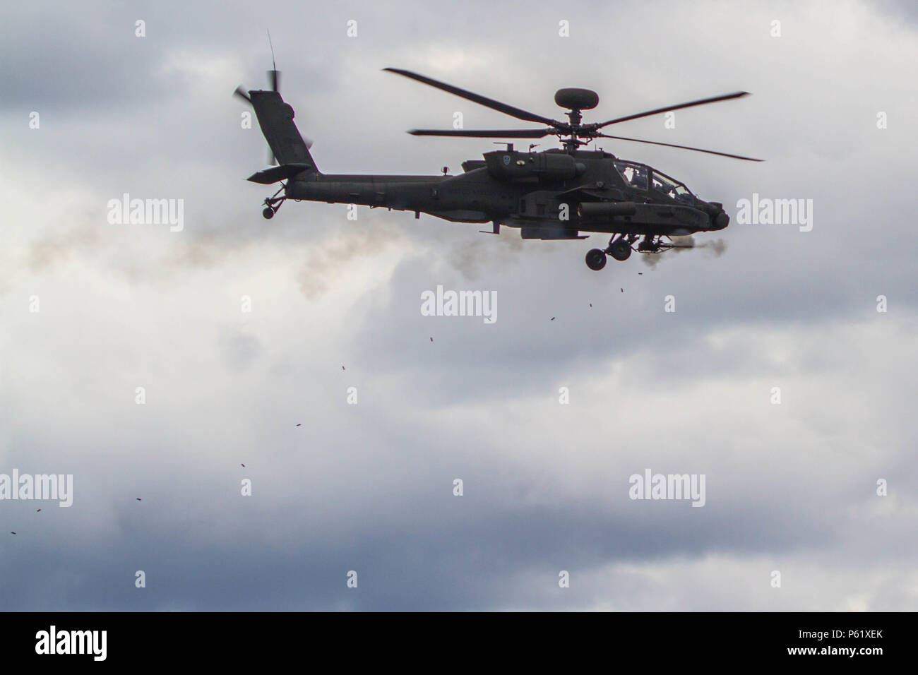 A U.S. Army AH-64E Apache helicopter assigned to 16th Combat Aviation ...