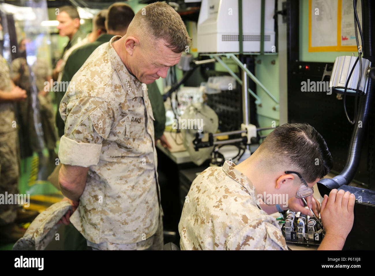 Lt. Gen. Jon Davis, deputy commandant of Marine Corps Aviation, watches ...