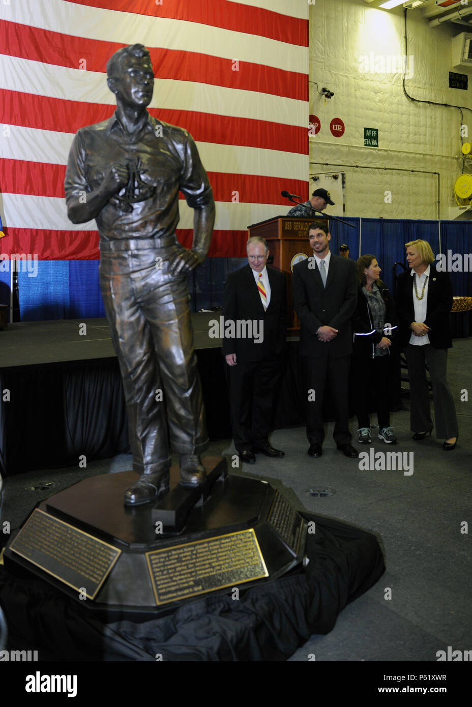 NEWPORT NEWS, Va. (Apr. 7, 2016)-- A bronze statue honoring President ...