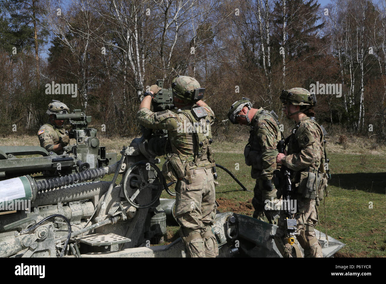 During Saber Junction 16 on 4 April 2016, Soldiers from Fox Company ...