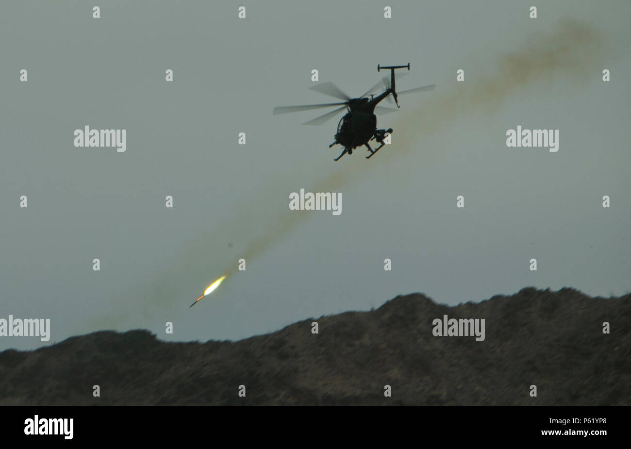 A U.S. Army AH-6 Little Bird in support of Marine Aviation Weapons and ...