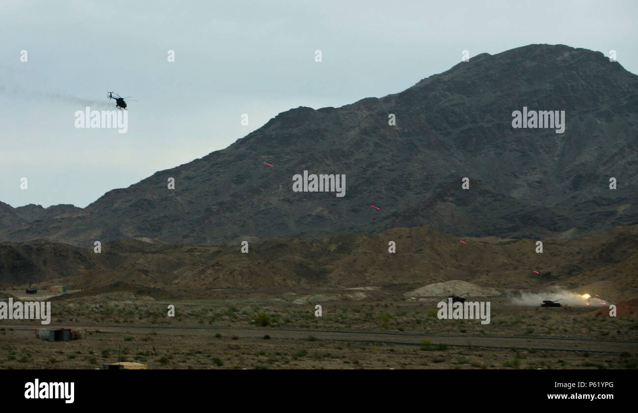 A U.S. Army AH-6 Little Bird in support of Marine Aviation Weapons and ...