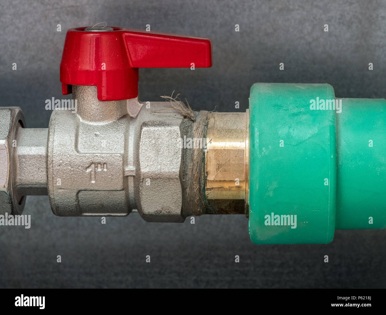 Water valve of house floor heating system Stock Photo - Alamy
